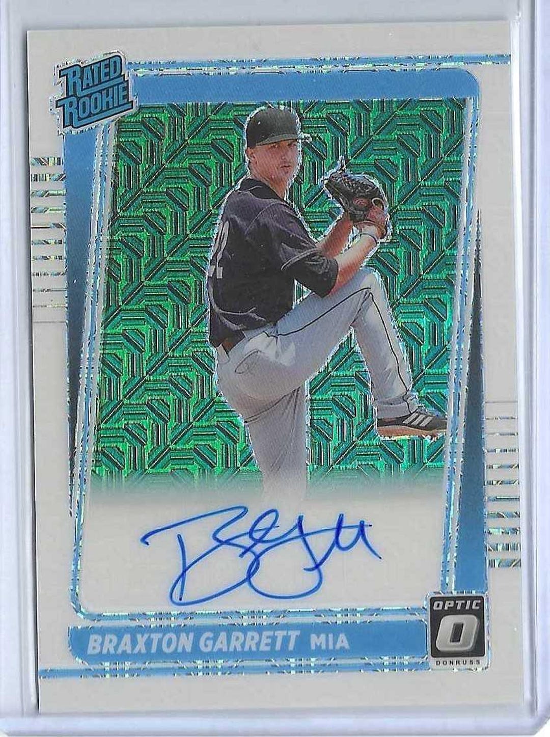 BRAXTON GARRETT RC 2021 Donruss Optic Autograph Mojo Prizm Parallel ...