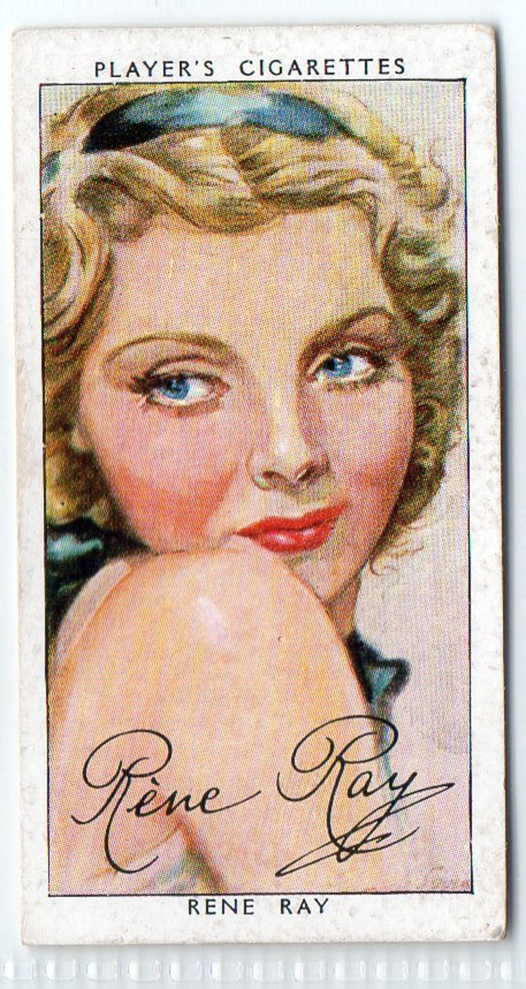 RENE RAY 1938 Player Film Stars 3rd Series 41 Cigarette Card - Etsy