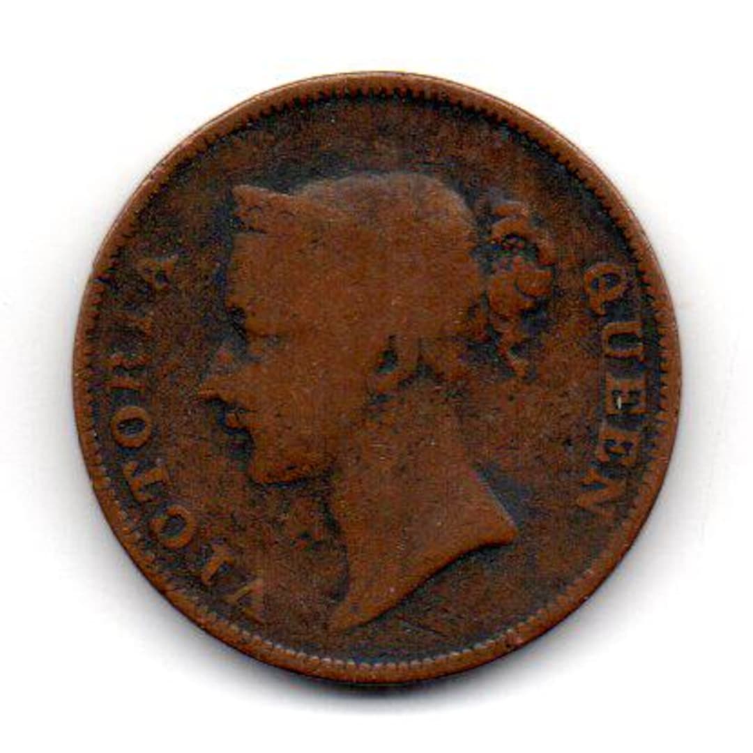 QUEEN VICTORIA 1845 East India Company Straits Settlements 1 Cent Penny ...