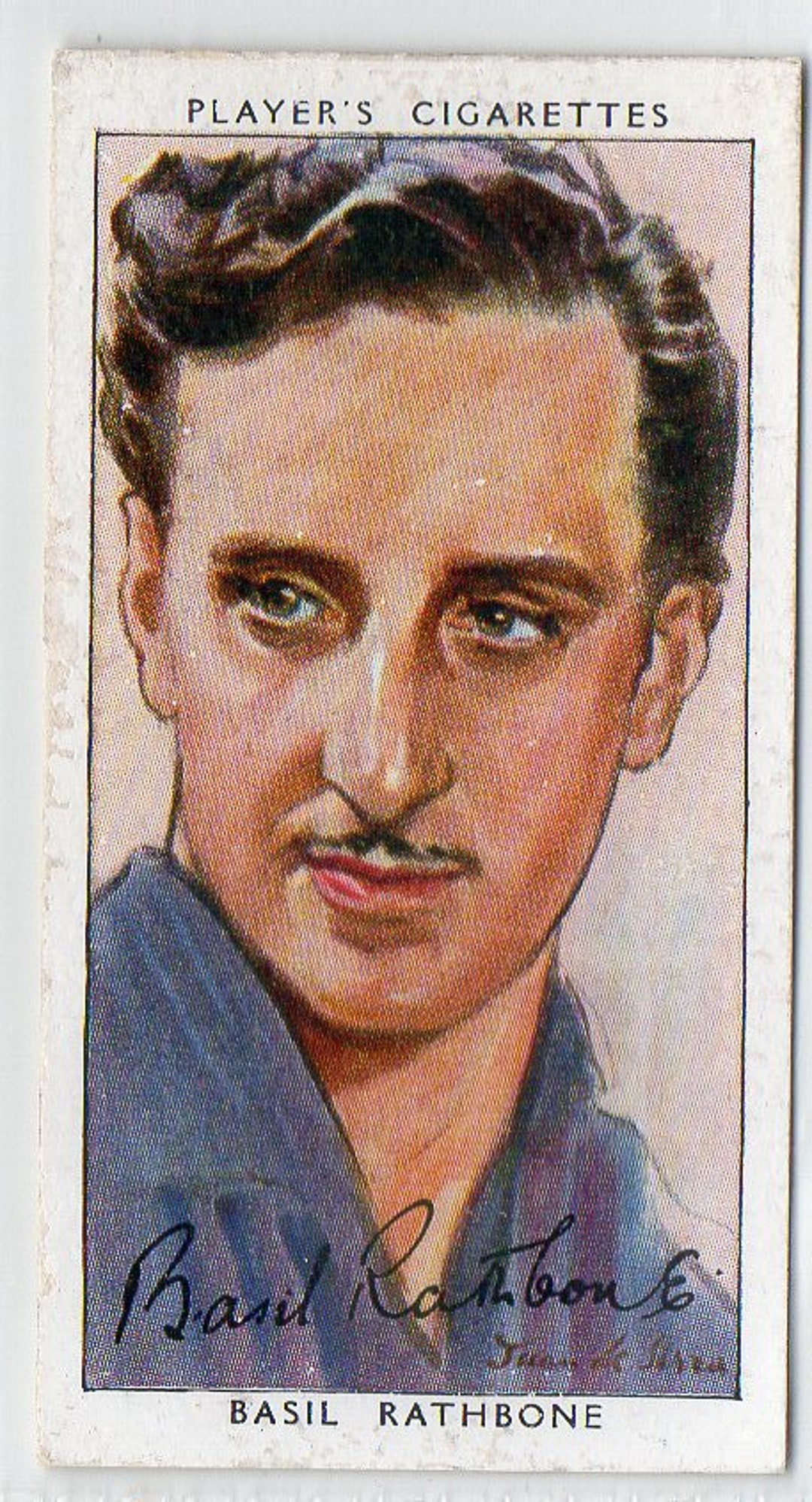 BASIL RATHBONE 1938 Player Film Stars 3rd Series #40 Cigarette Card - Etsy