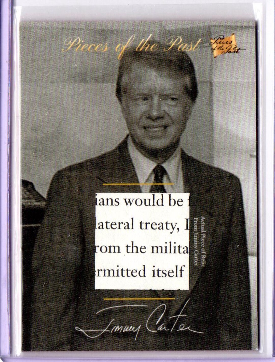 JIMMY CARTER 2018 the Bar Pieces of the Past Relics Collectors Card - Etsy