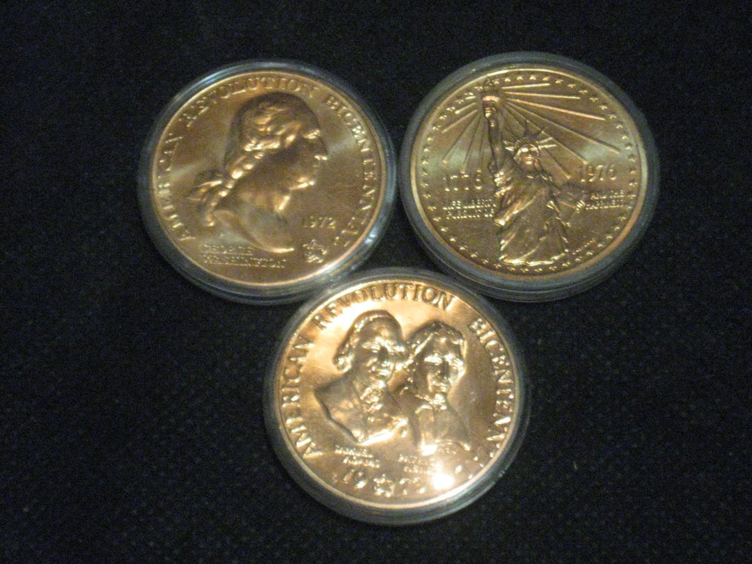 1970's USA Bicentennial Tokens Coins Lot (3) - Etsy
