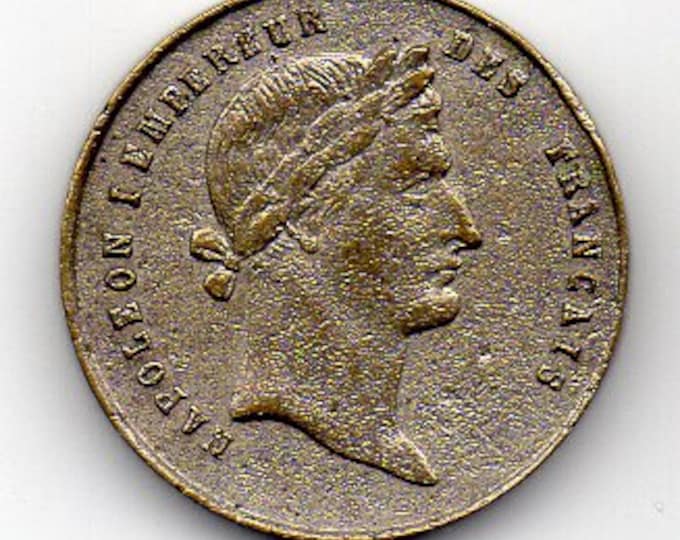 NAPOLEON BONAPARTE I & Napoleon III C.1850's France Emperor Token Coin ...