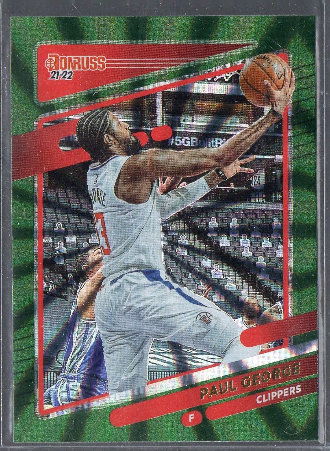 PAUL GEORGE 2021 Donruss #32 Green Parallel Basketball Card - Los ...