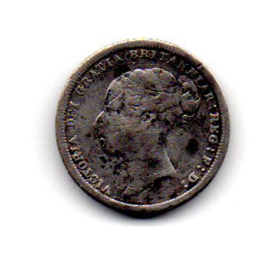 QUEEN VICTORIA 1880 Great Britain Six Pence Silver Coin - Etsy