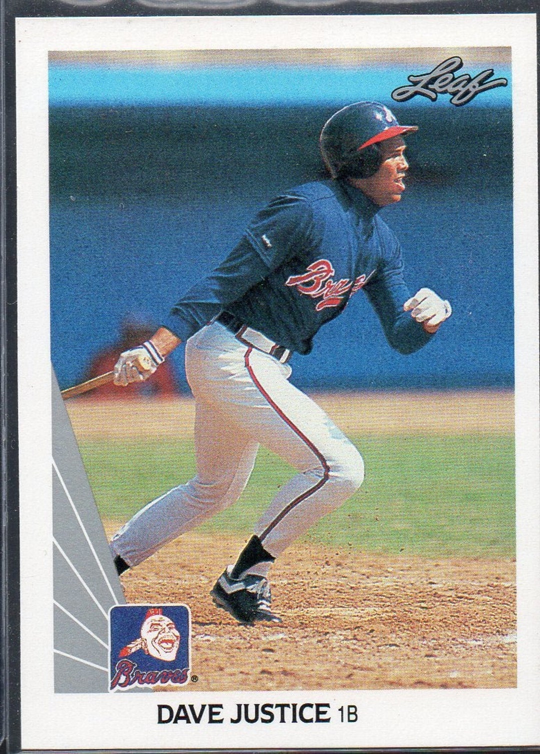 David Justice RC 1990 Leaf 297 Baseball Card Atlanta Braves - Etsy