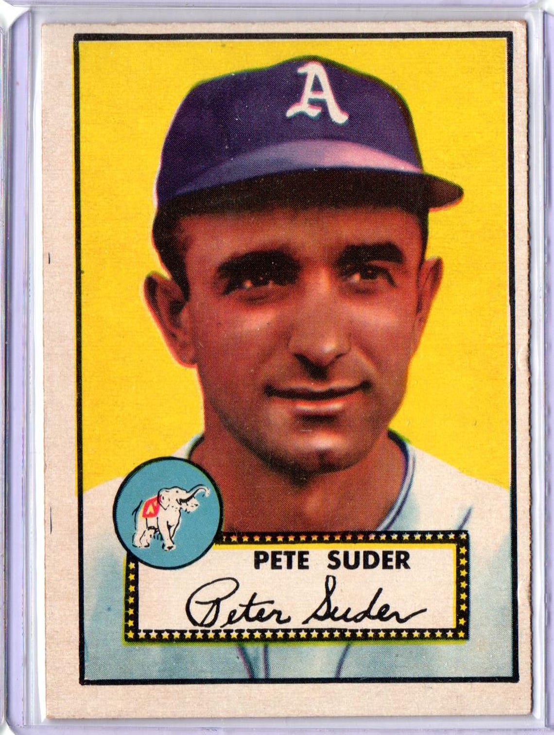 PETE SUDER 1952 Topps #256 Baseball Card - Philadelphia Athletics - Etsy