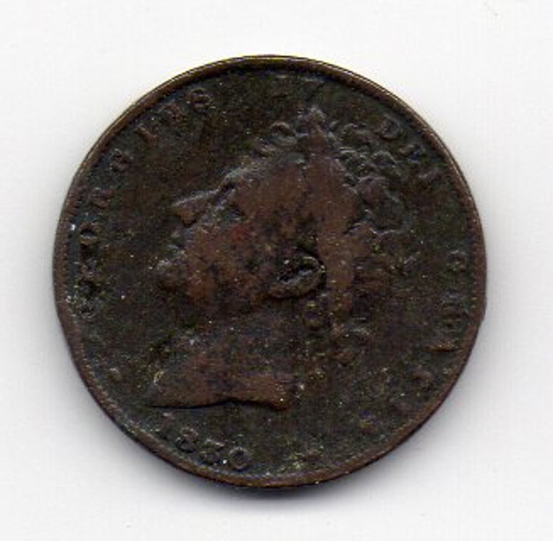 KING GEORGE IV 1830 Great Britain Farthing Coin - Etsy