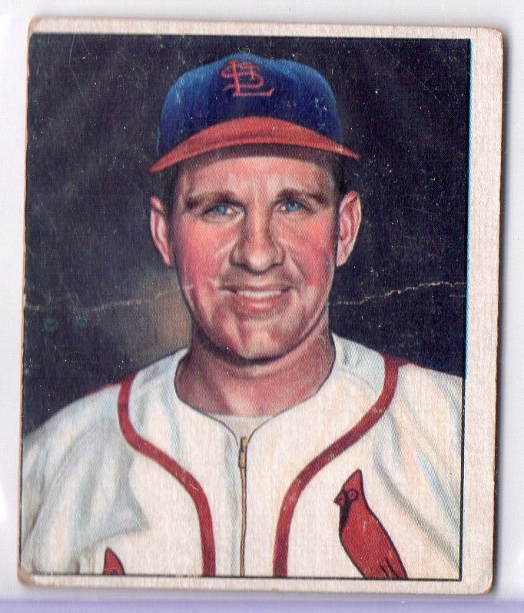 ENOS SLAUGHTER 1950 Bowman 35 Baseball Card St Louis Cardinals - Etsy