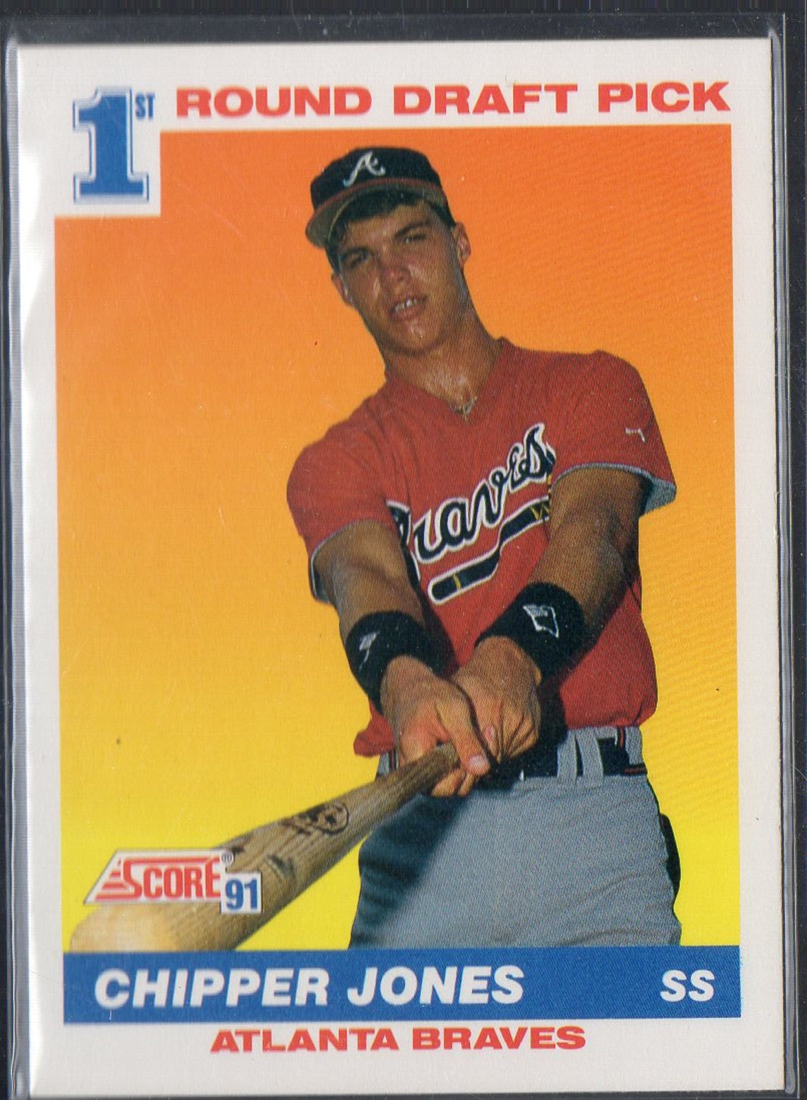 CHIPPER JONES RC 1991 Score 671 Baseball Card Atlanta | Etsy