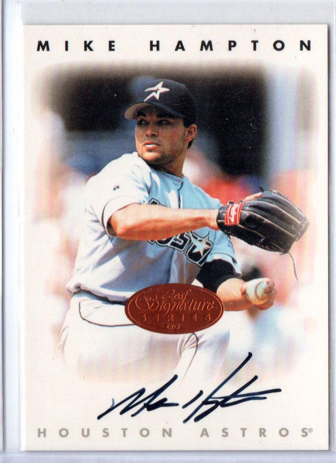MIKE HAMPTON 1996 Leaf Signature Bronze Autograph Baseball Card ...