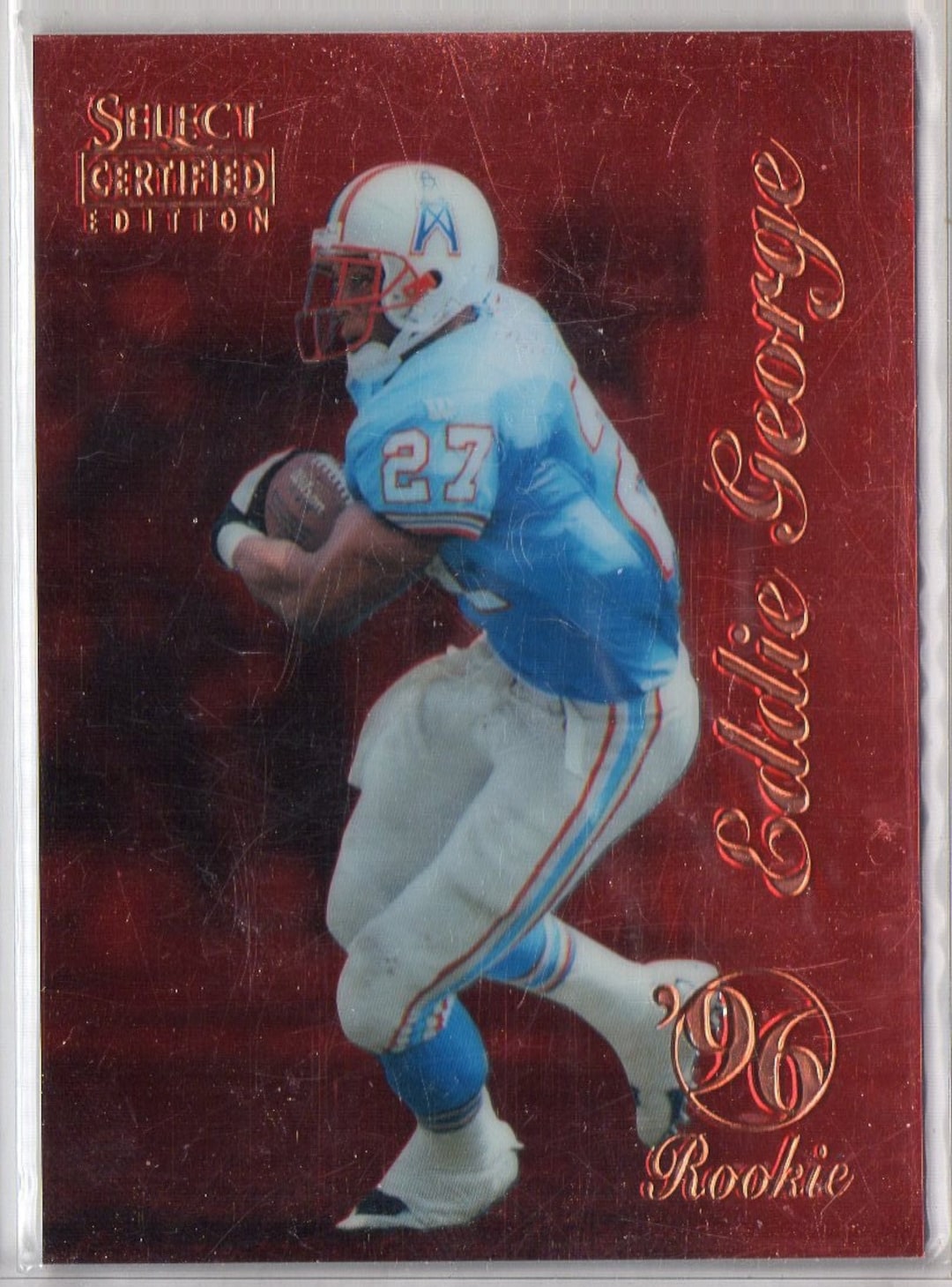 EDDIE GEORGE RC 1996 Select Certified #100 Red Parallel Football Card ...