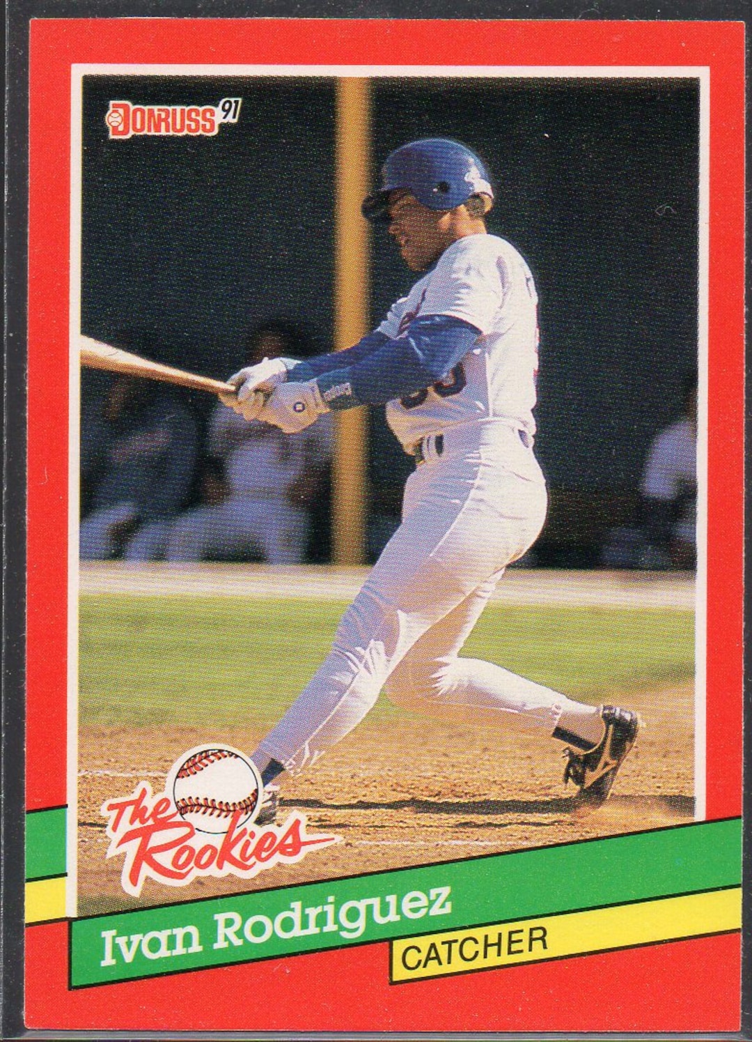 IVAN RODRIGUEZ RC 1991 Donruss the Rookies #33 Baseball Card - Texas ...