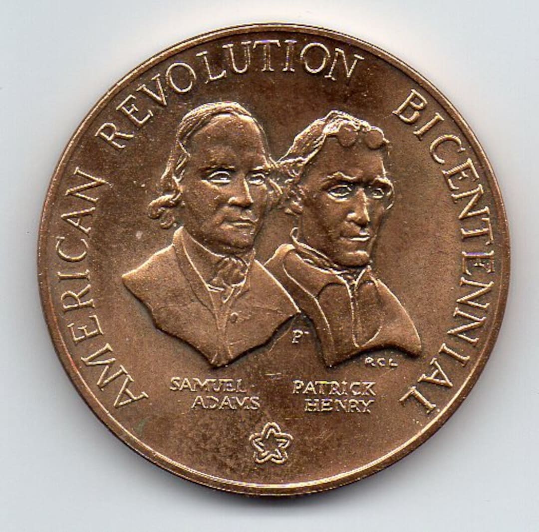 SAM Adams/patrick HENRY 1970's American Revolution Bicentennial Coin ...