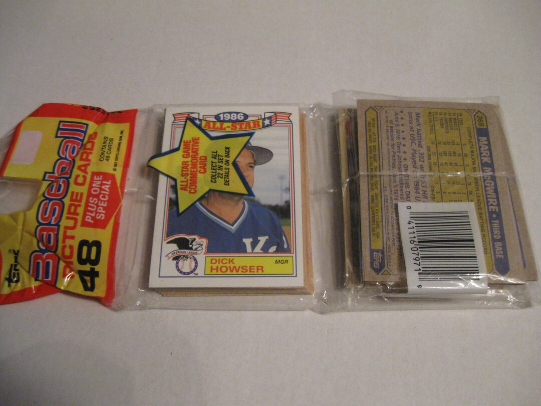 1987 Topps Baseball Cards - Unopened Rack Pack (w/mark Mcgwire on ...