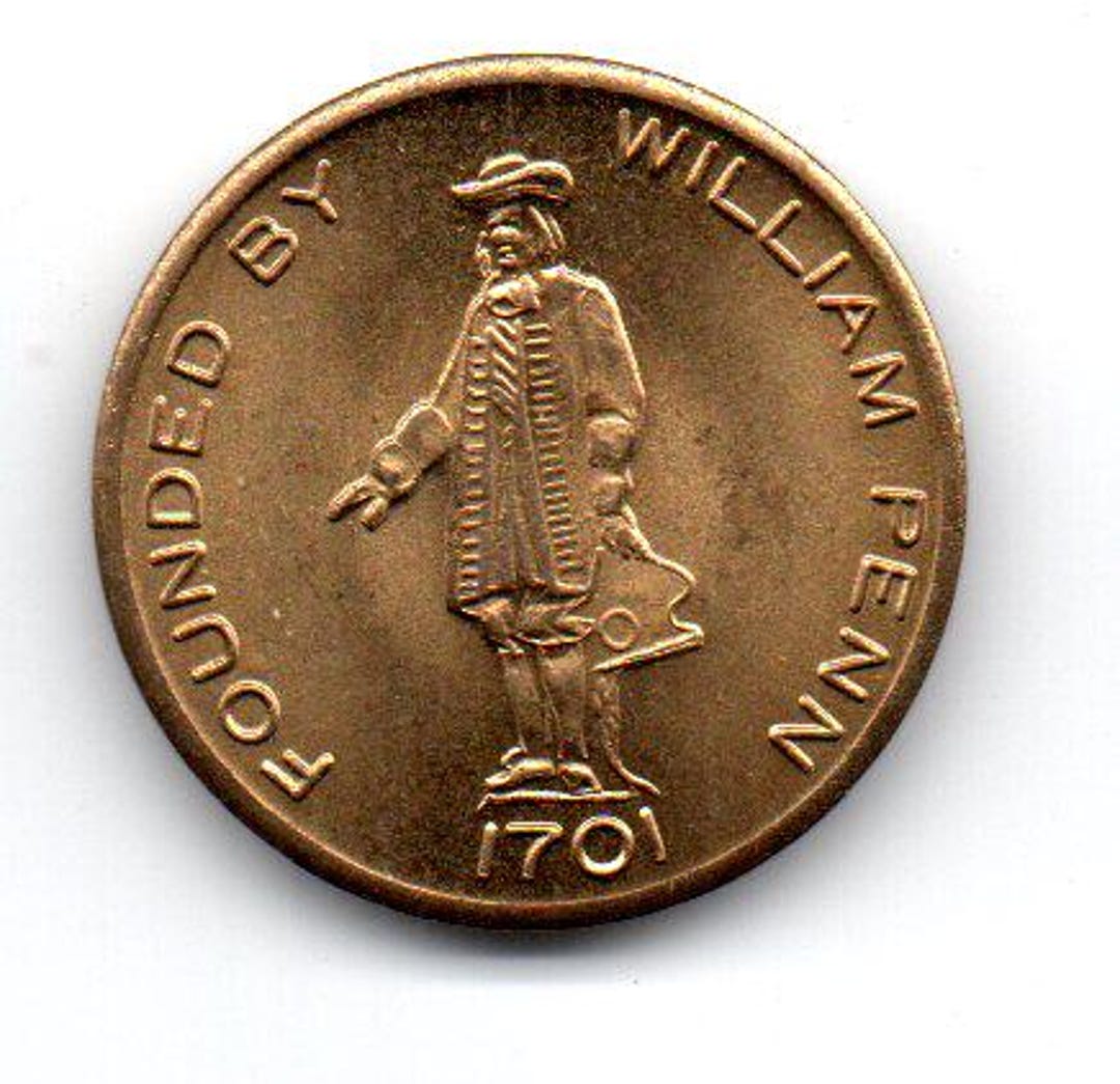 WILLIAM PENN Vintage C.1960's City of Philadelphia PA Token Coin - Etsy