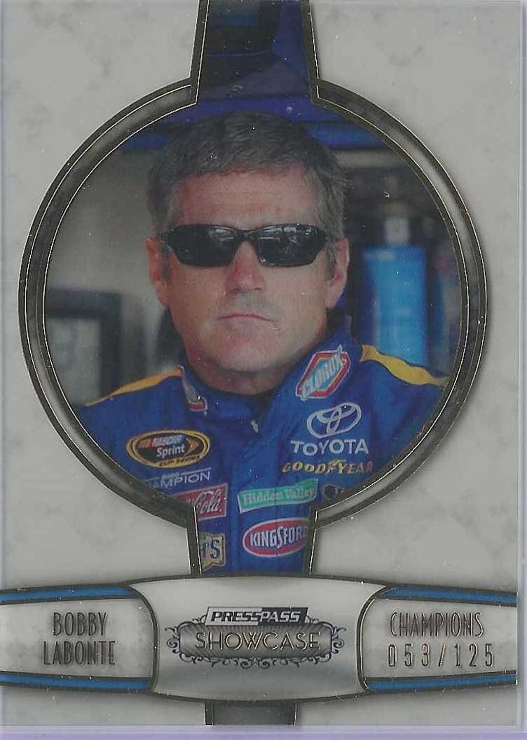BOBBY LABONTE 2011 Press Pass Showcase Champions #7 Gold Parallel #/125 ...