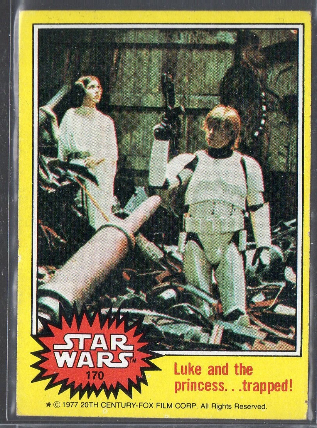 Luke and Princess Trapped 1977 Topps Star Wars #170 Movie Card ...