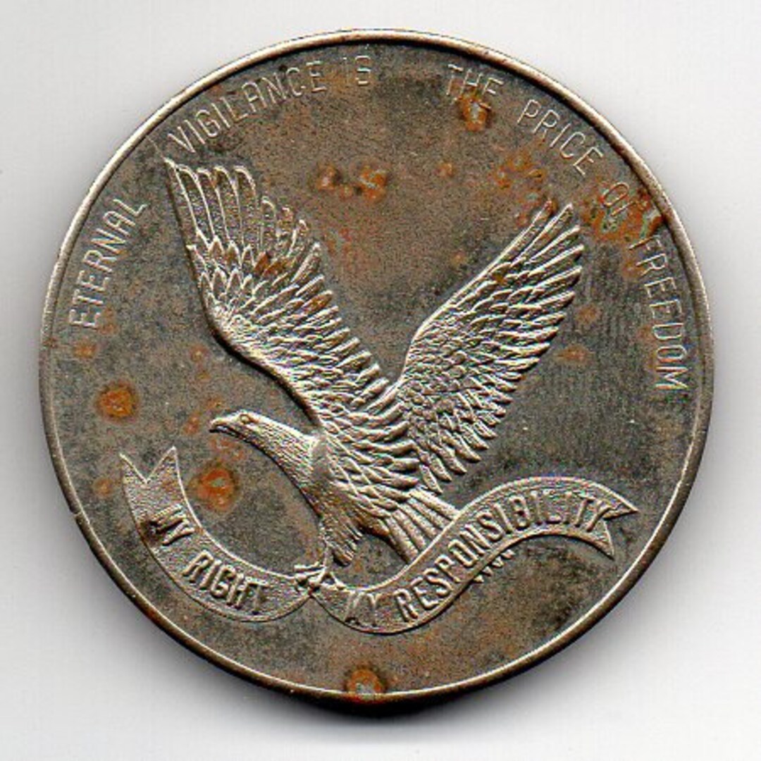Vintage 1968 NRA Token - Eternal Vigilance is the Price of Freedom (low ...