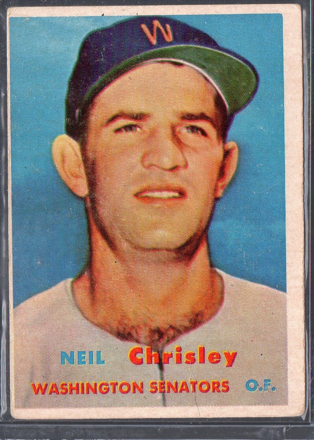 NEIL CHRISLEY 1957 Topps 320 Baseball Card Washington Senators - Etsy
