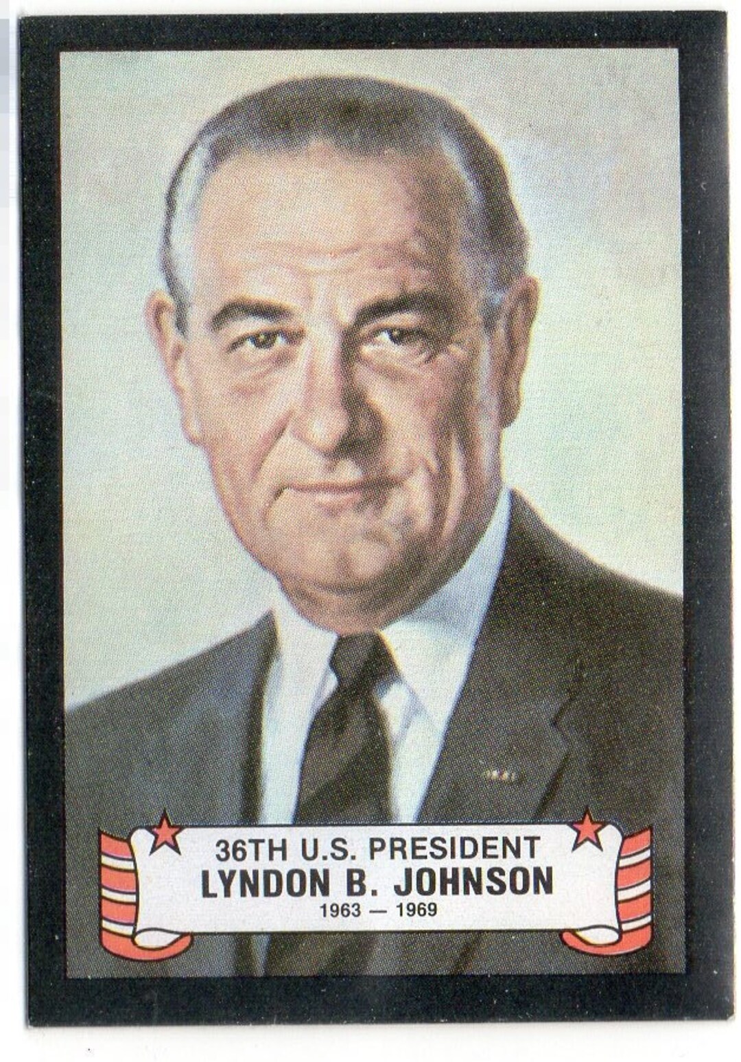 LYNDON B JOHNSON 1980 Kellogg's Presidents #35 Collectible Card - Etsy