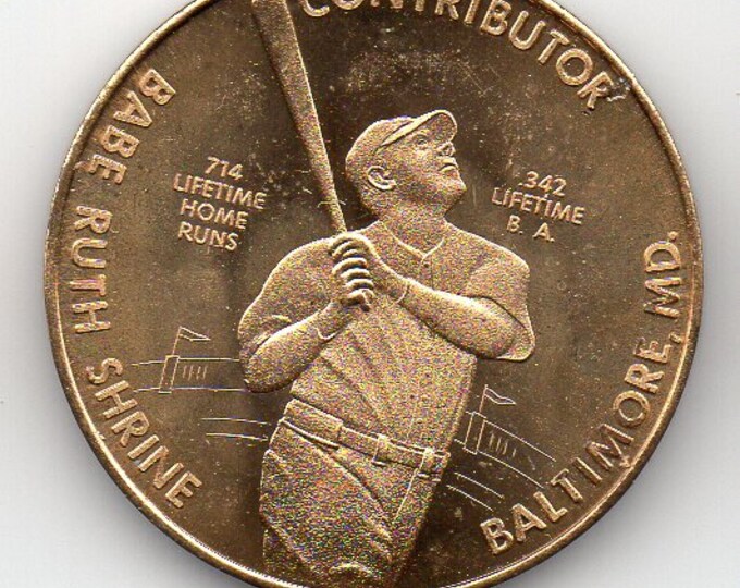 BABE RUTH SHRINE C.1980's Token - Baltimore Md - Etsy