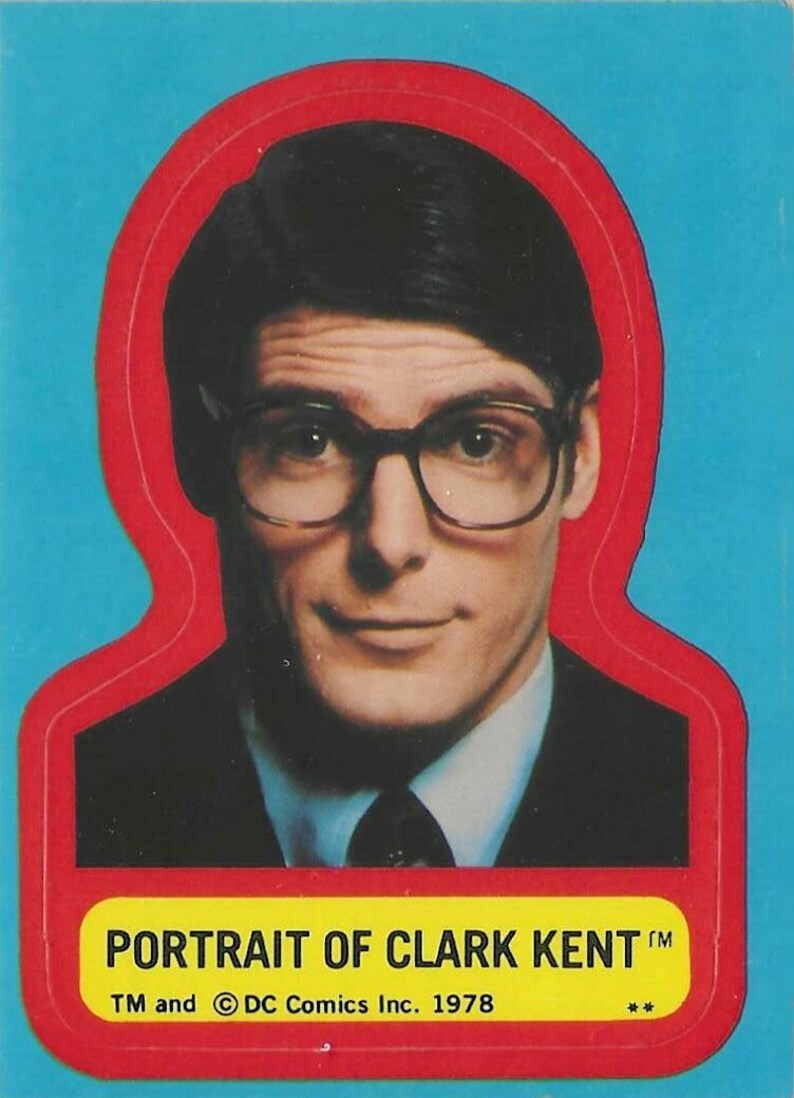 1978 Topps Superman Movie Sticker Card Clark Kent - Etsy