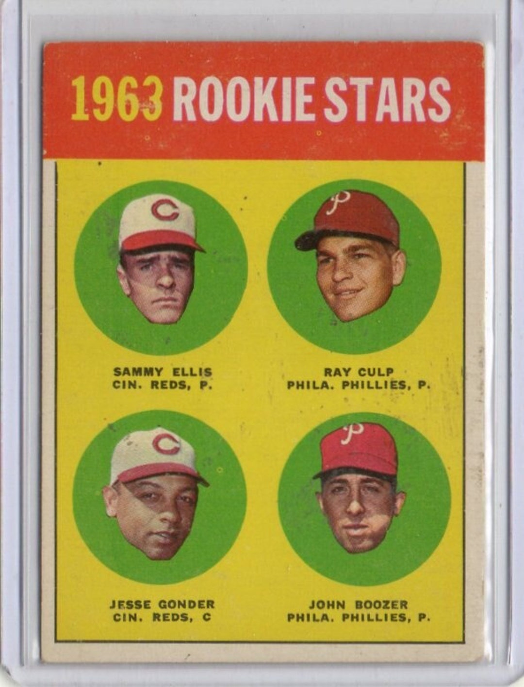 Sammy Ellis/ray Culp/gonder/boozer RC 1963 Topps 29 Baseball Card - Etsy
