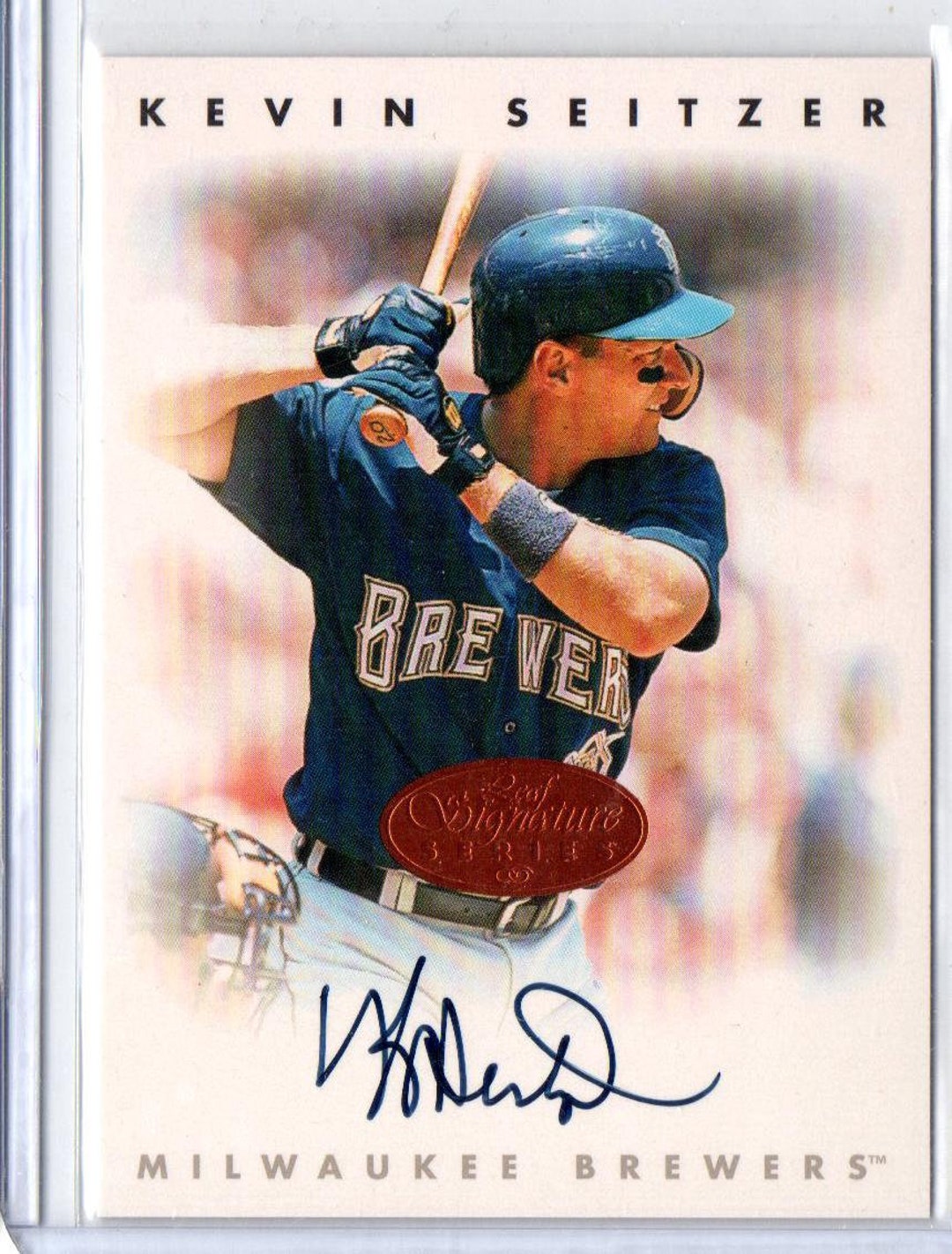 KEVIN SEITZER 1996 Leaf Signature Bronze Autograph Baseball Card ...