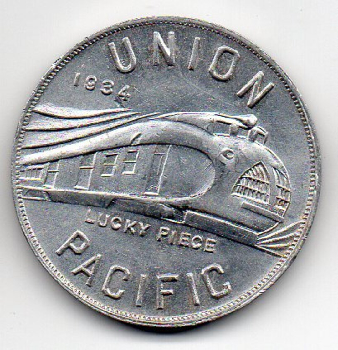 Union Pacific Railroad 1934 Aluminum Lucky Piece Train Token - Etsy
