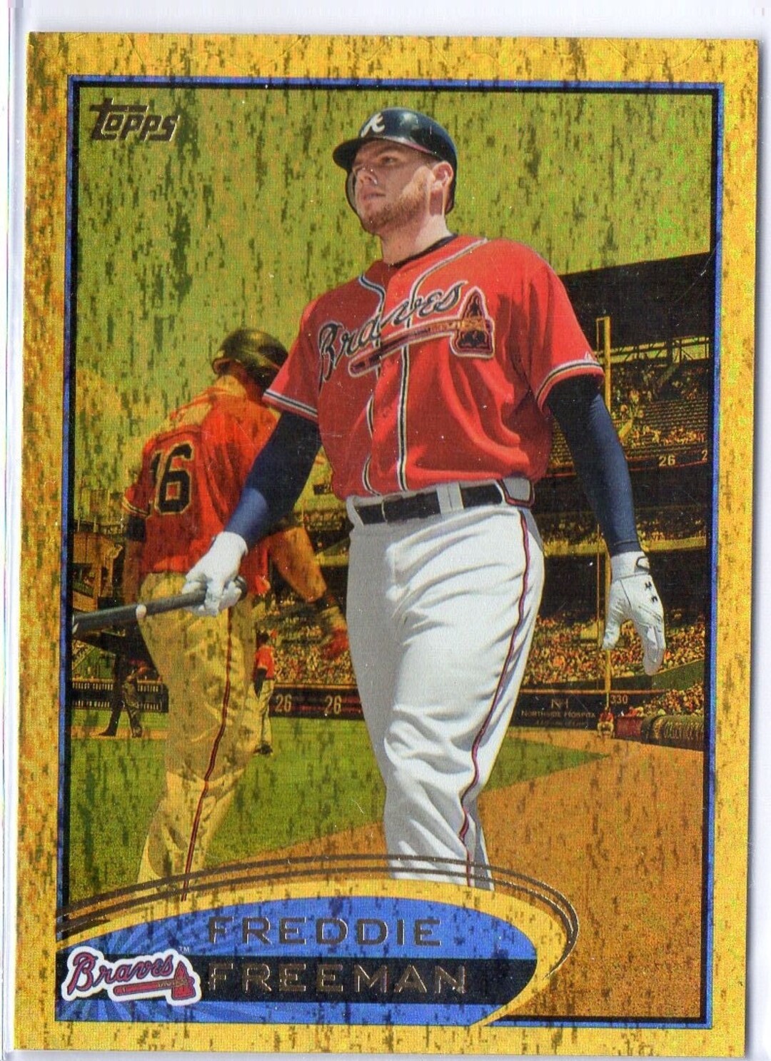 FREDDIE FREEMAN 2012 Topps #215 Gold Sparkle Parallel Baseball Card ...