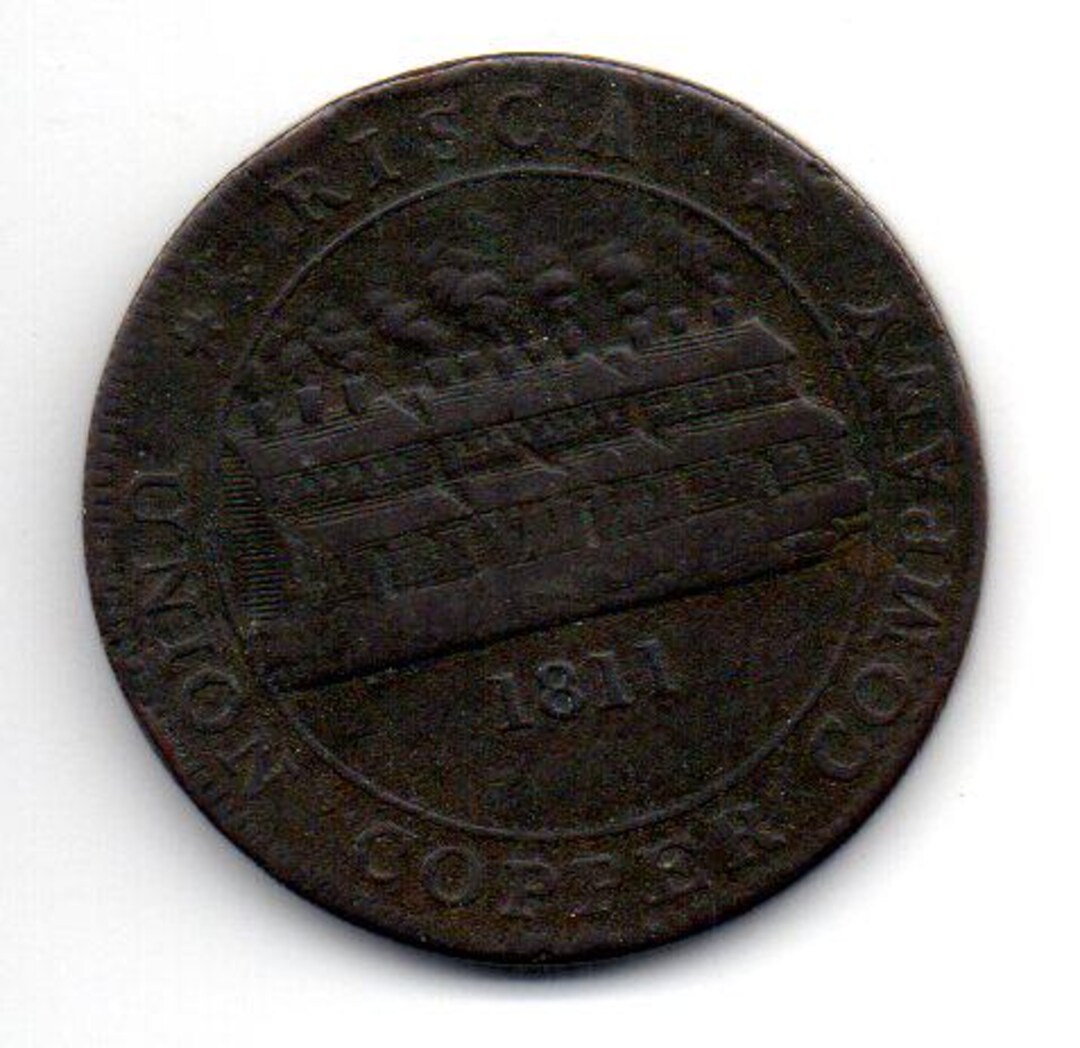 Risca Union Copper Company 1811 Birmingham Great Britain Penny Token ...