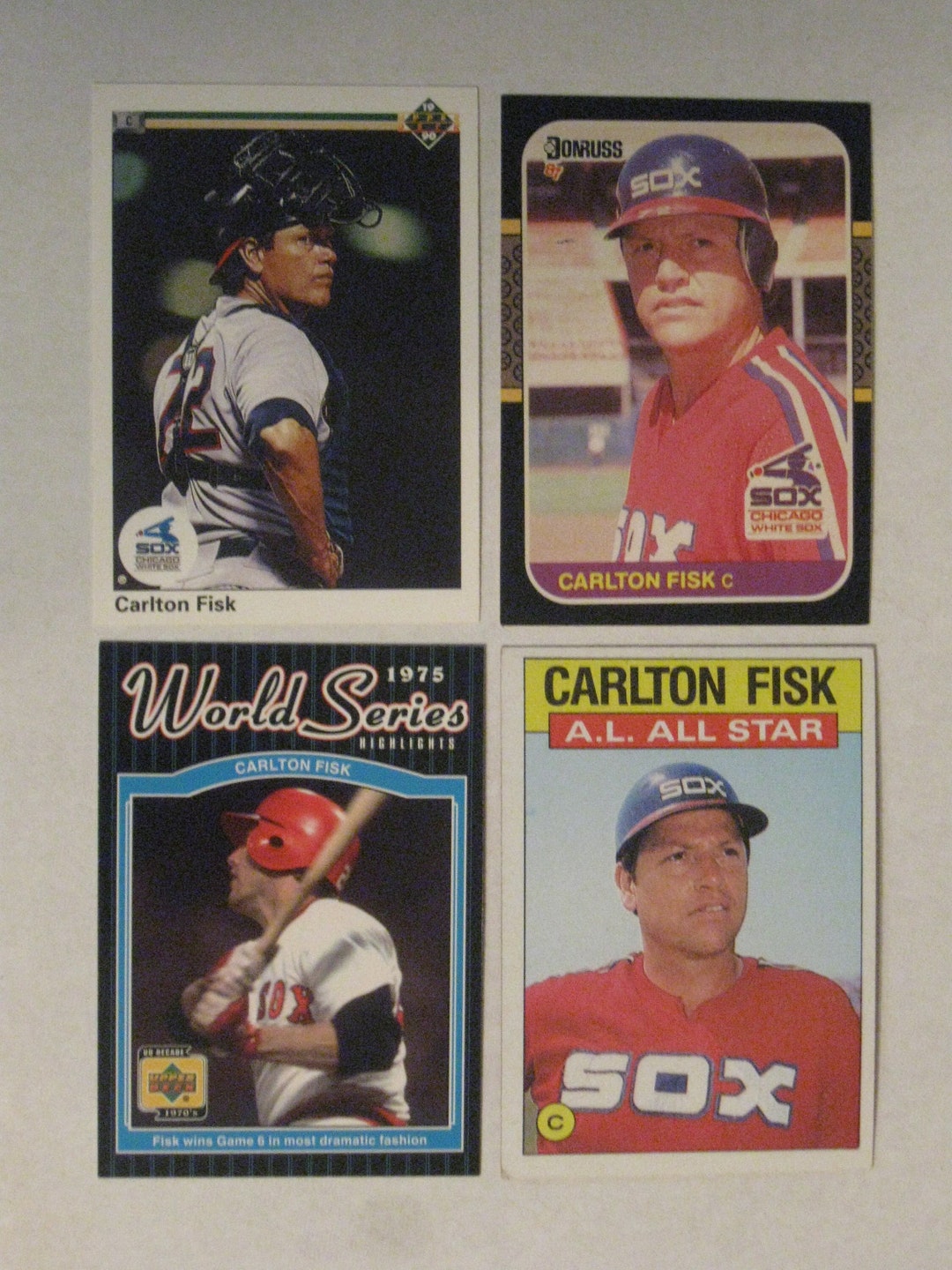 CARLTON FISK Baseball Cards (4) Lot A - Etsy