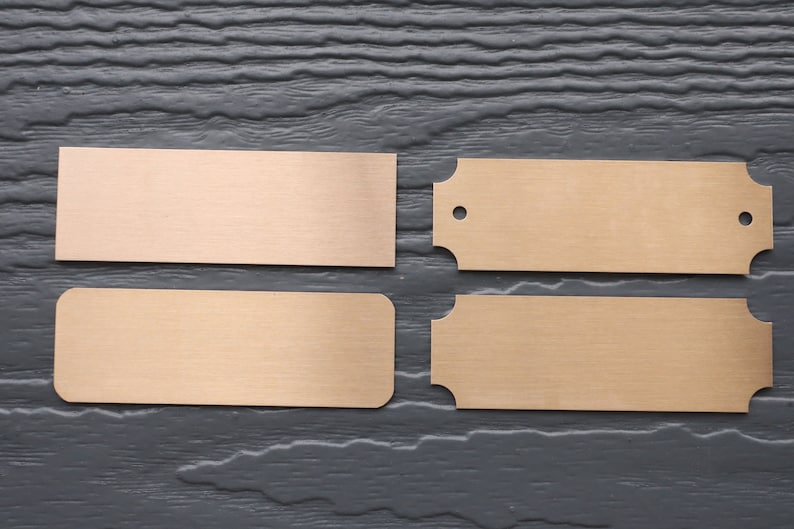 BLANK 1"x3" Rectangle Gold Aluminum Metal Blanks - Engraving Plate ...