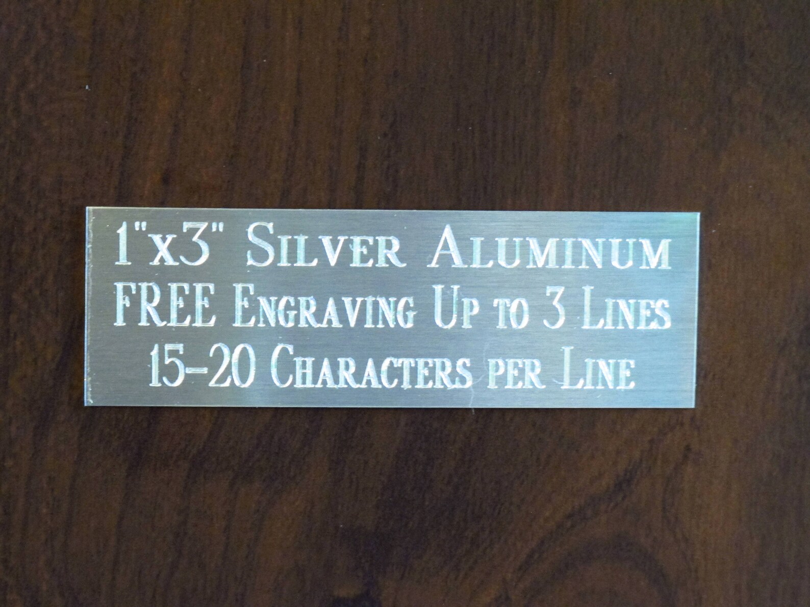 1x3 Custom Engraved Aluminum Name Plate/plaque - Etsy