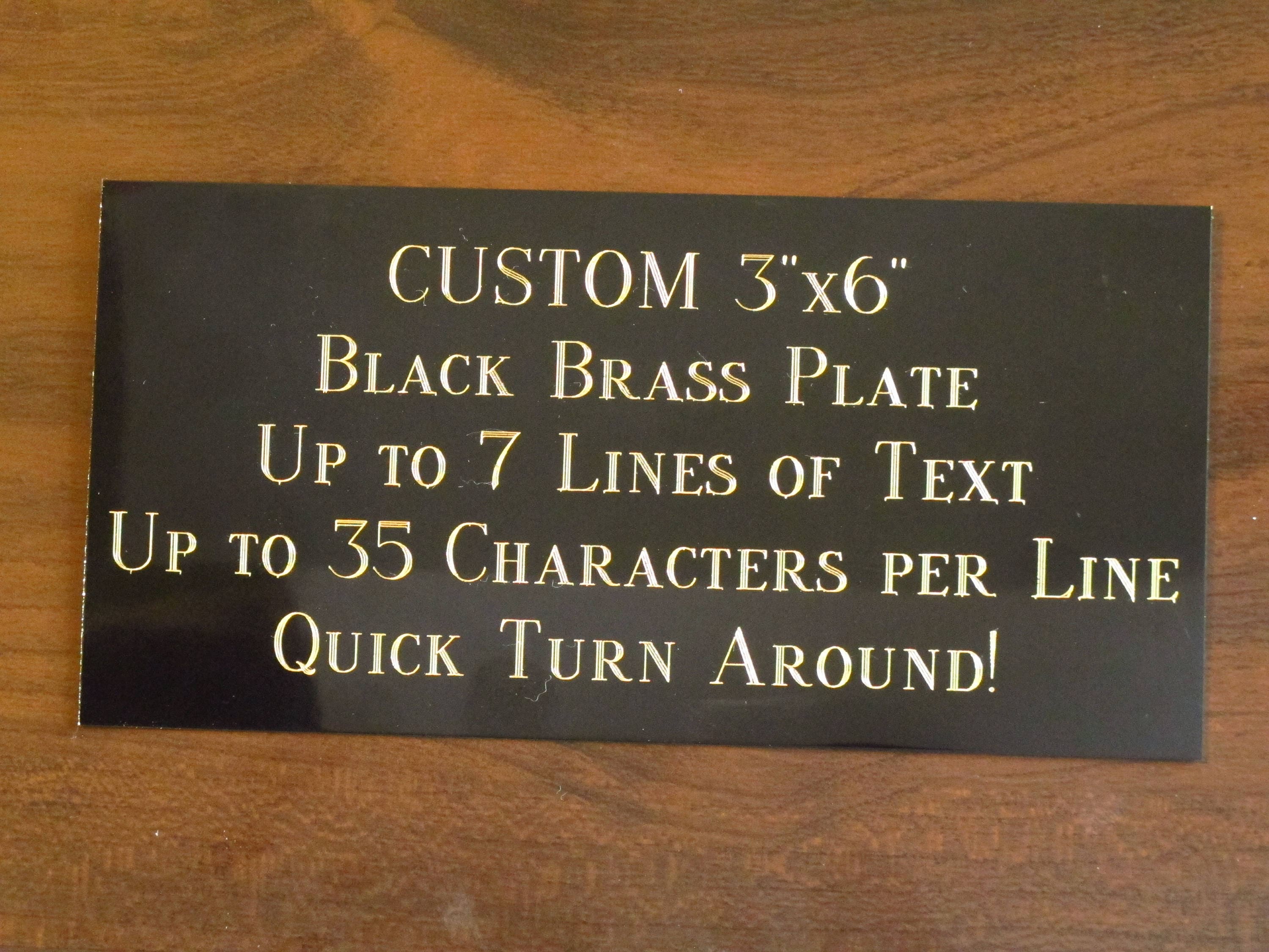 3x6 Custom Engraved Brass Name Plate/plaque Award - Etsy