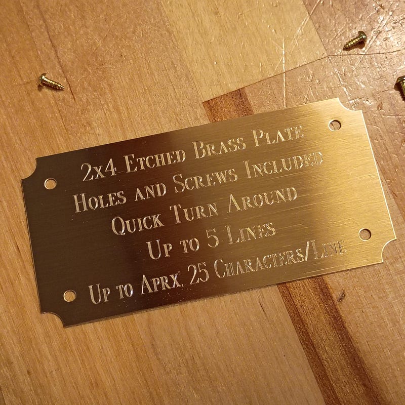 Custom Metal Plaque - Etsy