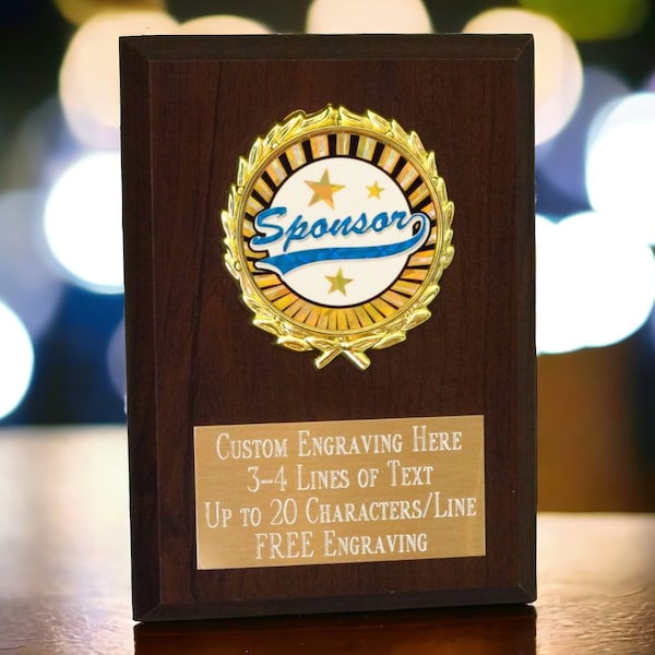 Sponsorship Plaque - Etsy