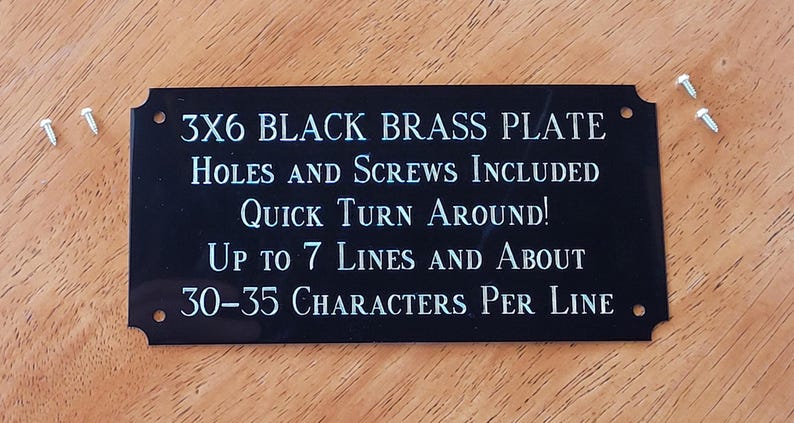 Custom Engraved Brass Name Plate (3