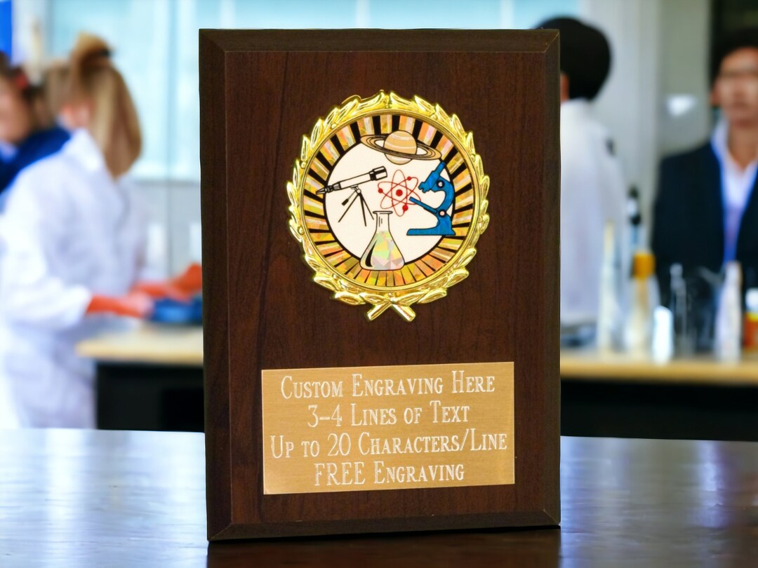 Science Fair Award Plaque 4x6 Trophy FREE Custom Engraving - Etsy