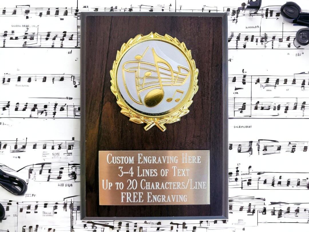 Music/band OR Dance Award Plaque 4x6 Trophy FREE Custom Engraving - Etsy