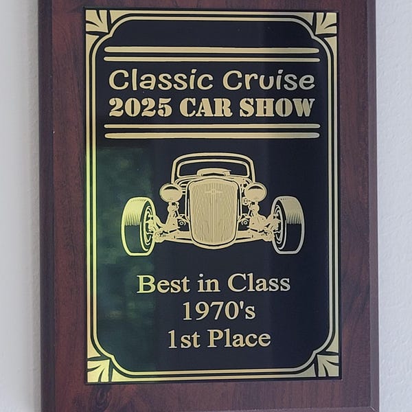 Dash Plaques for Car Shows - Etsy