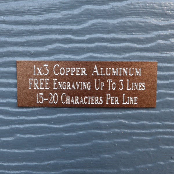 Copper Plaque Engraved - Etsy