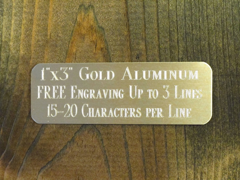 1x3 Custom Engraved Aluminum Name Plate/plaque - Etsy