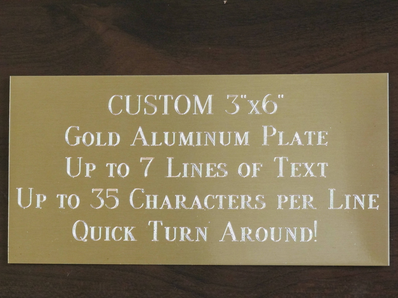 3x6 Custom Engraved Aluminum Name Plate/plaque - Etsy