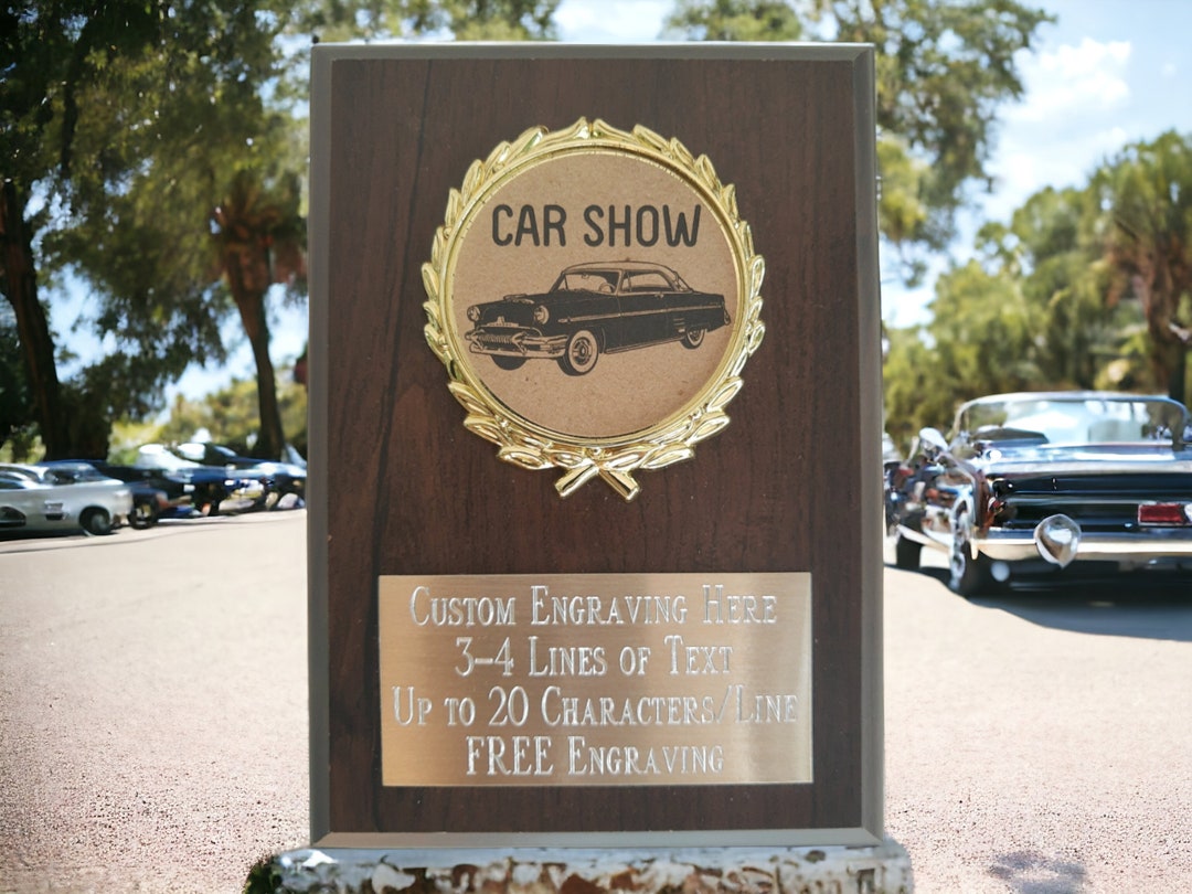 Car Show Plaque 4x6 Trophy FREE Custom Engraving - Etsy