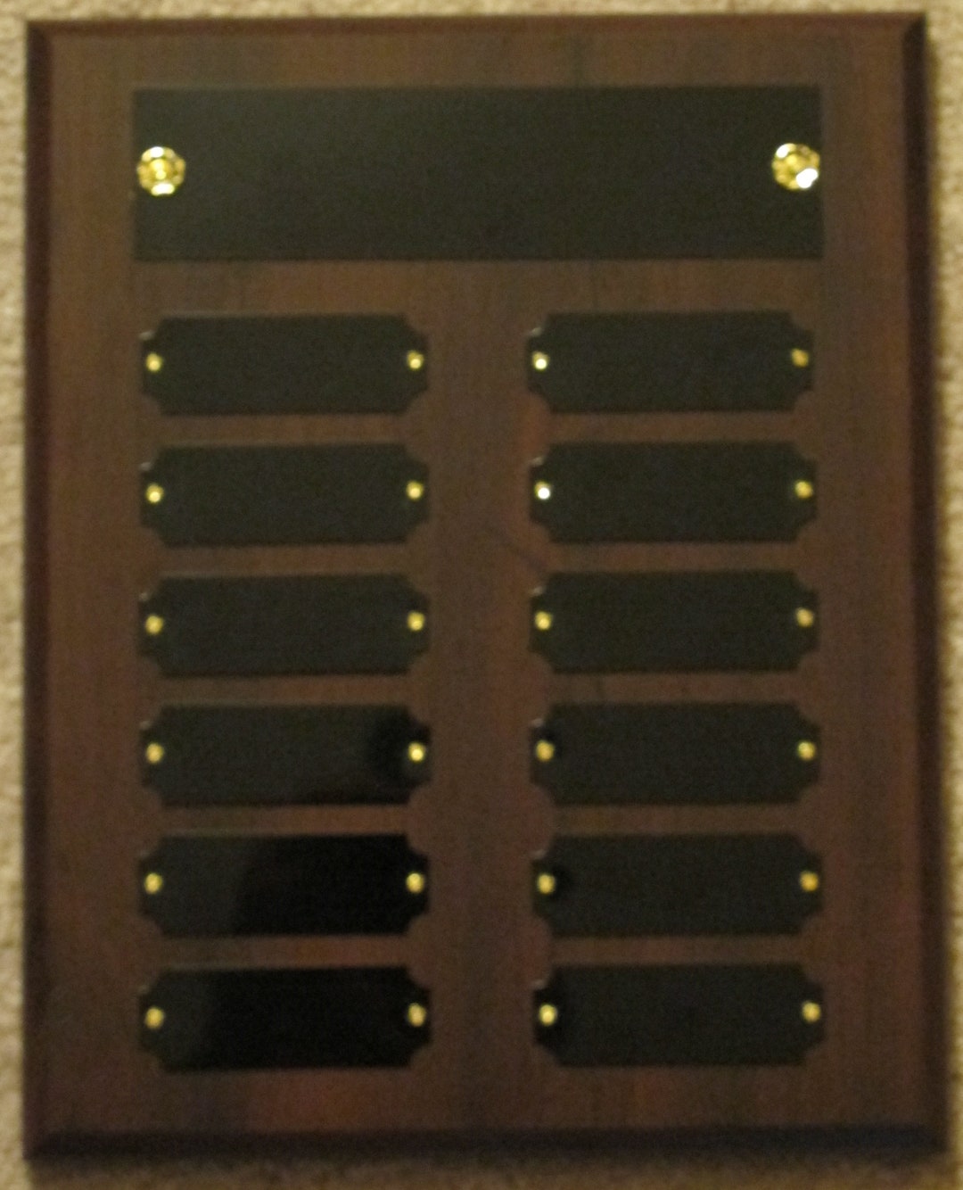 Custom 8x10 Perpetual Award Plaque 12 Plate Trophy 2 - Etsy