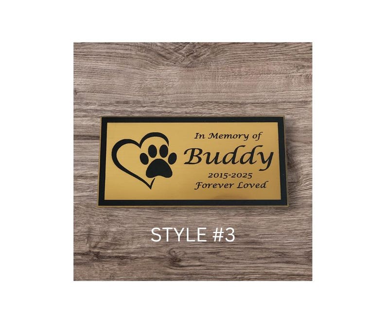 Personalized Pet Memorial Plaques, Paw Pet Engraved Plates, Memory ...