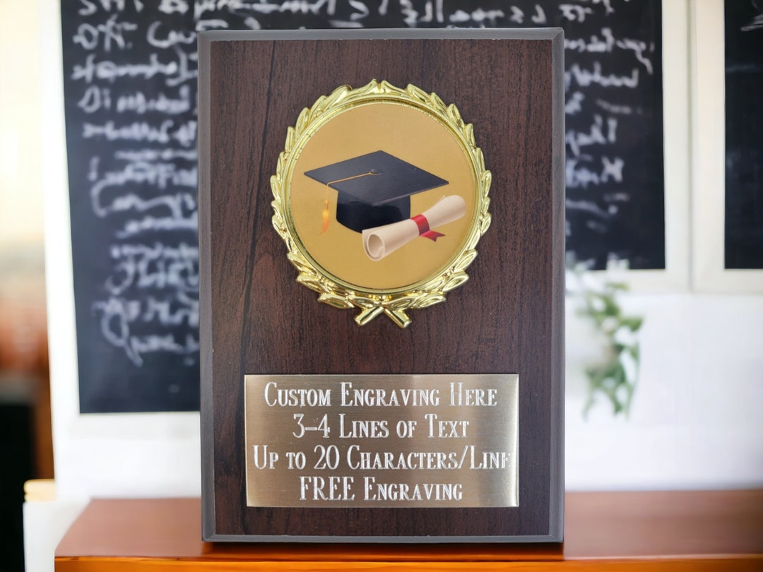 Graduation Award Plaque 4x6 Trophy FREE Custom Engraving - Etsy