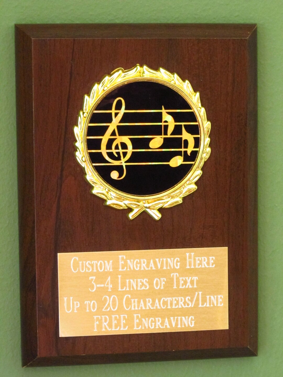 Music/band OR Dance Award Plaque 4x6 Trophy FREE Custom - Etsy